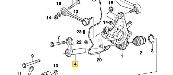 Integral Link for Rear Hub Carrier E39/E53 X5/E60 E61/ E63 E64/ E65 E66 ...