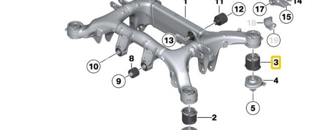 Subframe Mounting Rear F01 F02 F06 F07 F10 F11 F12 F13